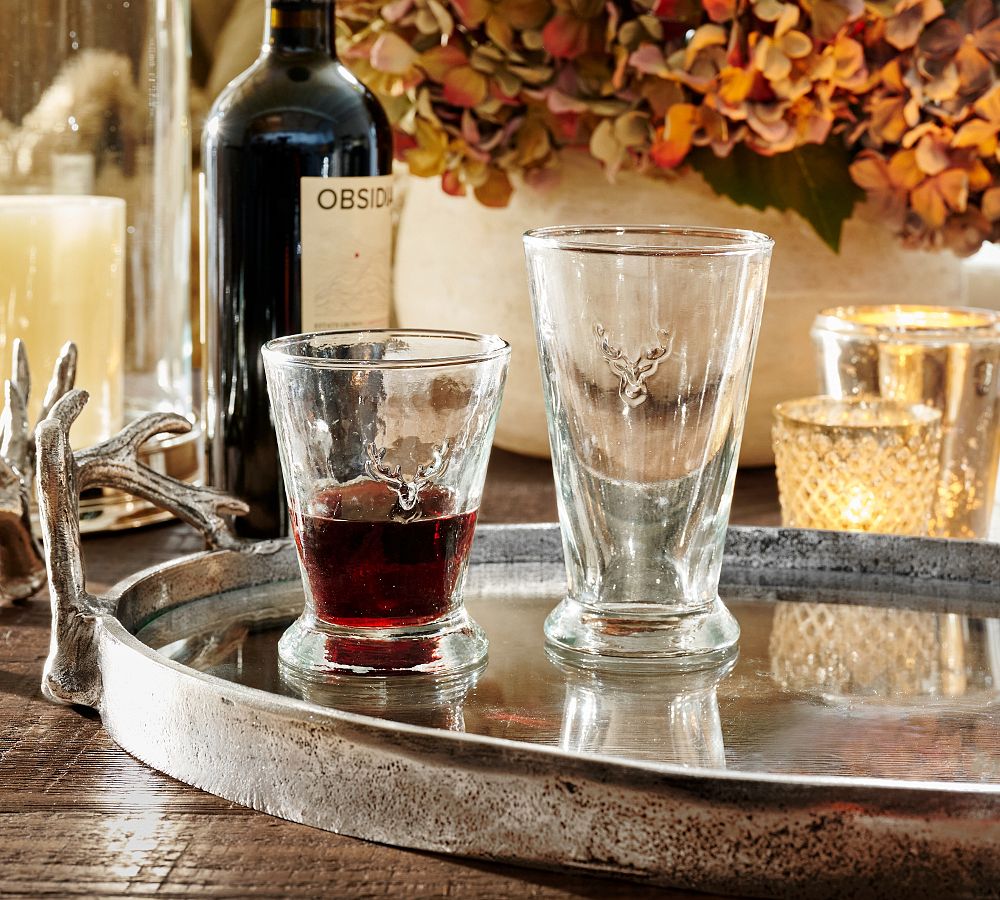 Embossed Stag Cocktail Glasses | Pottery Barn