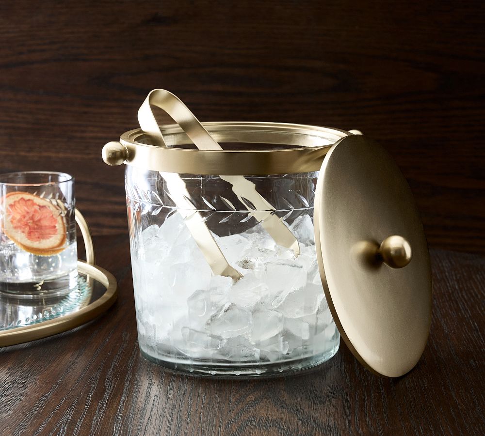 Open Box: Zelda Etched Ice Bucket & Tongs Set | Pottery Barn
