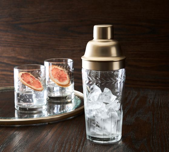 Zelda Etched Cocktail Shaker | Pottery Barn