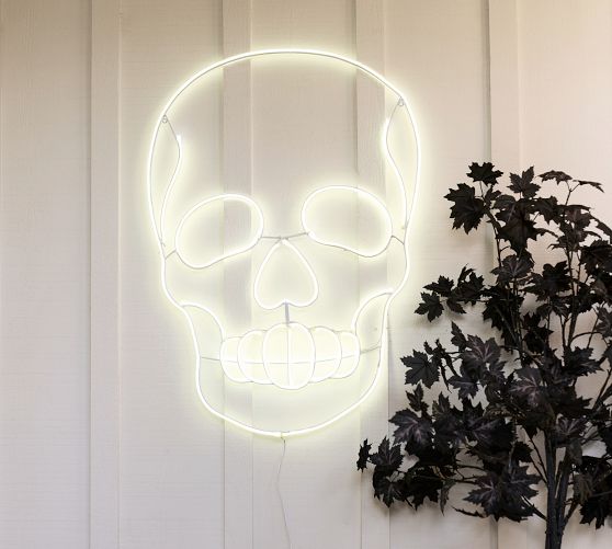 LED Skull Wall Art | Pottery Barn