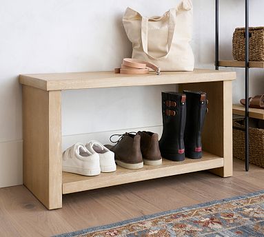 Modern Farmhouse Shoe Bench | Pottery Barn