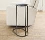 Duke Round Metal Swivel Side Table | Pottery Barn
