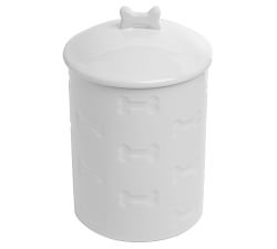 Classic Bone Treat Jar - White | Pottery Barn