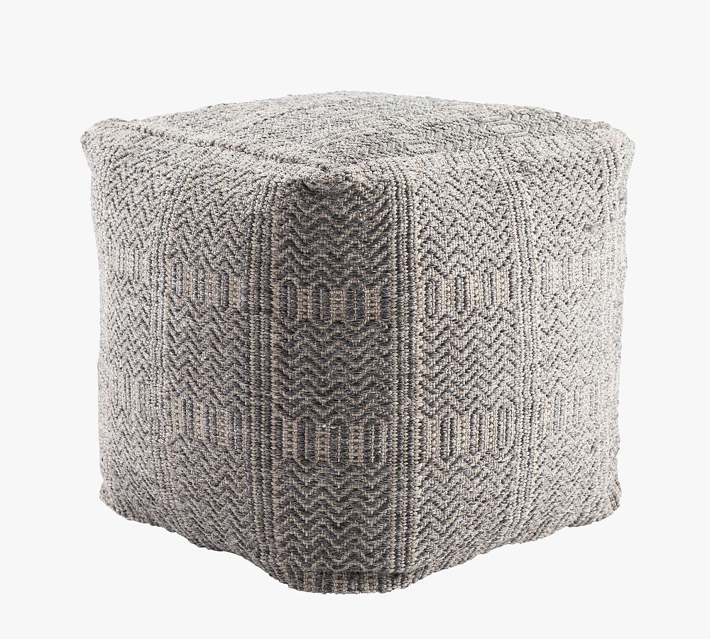 Jean Handwoven Outdoor Pouf | Pottery Barn