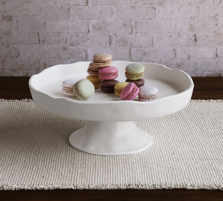 Nube Outdoor Round Pedestal Cake Plate | Pottery Barn