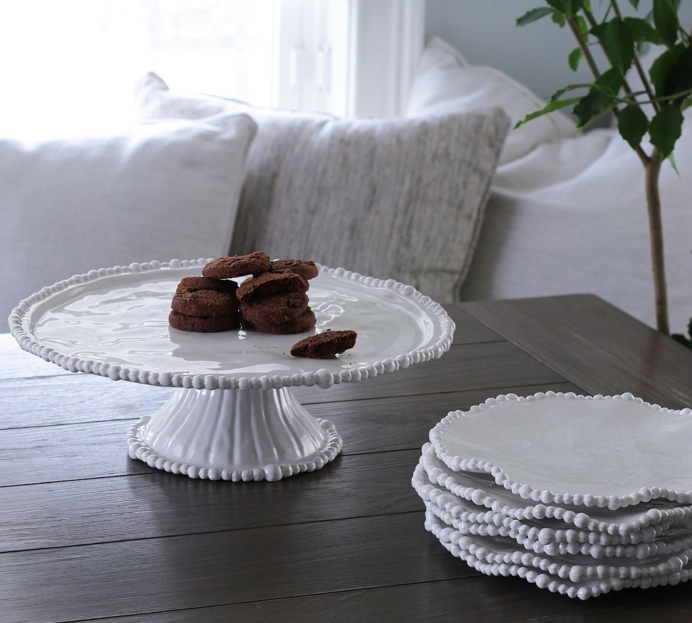 Alegeria Outdoor Pedestal Cake Plate | Pottery Barn