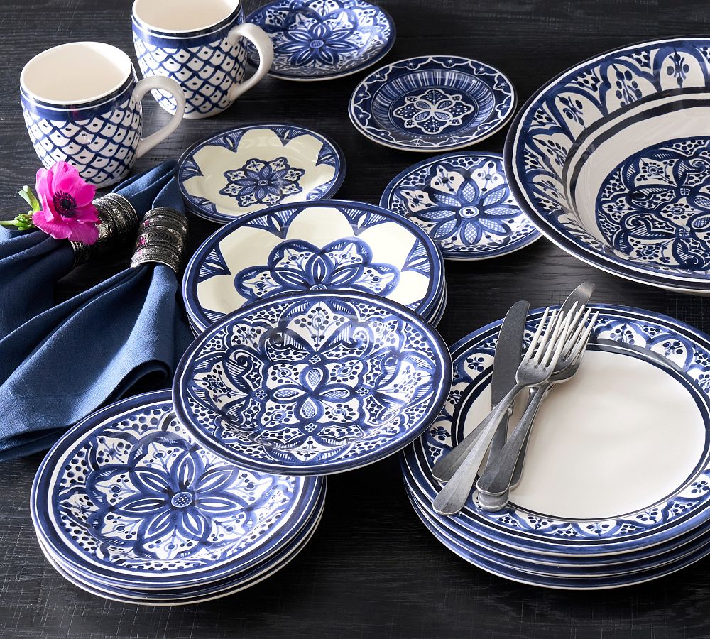 Medina Stoneware 16-Piece Dinnerware Set | Pottery Barn