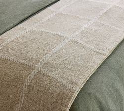 Soft Woven Reversible Windowpane Blanket | Pottery Barn