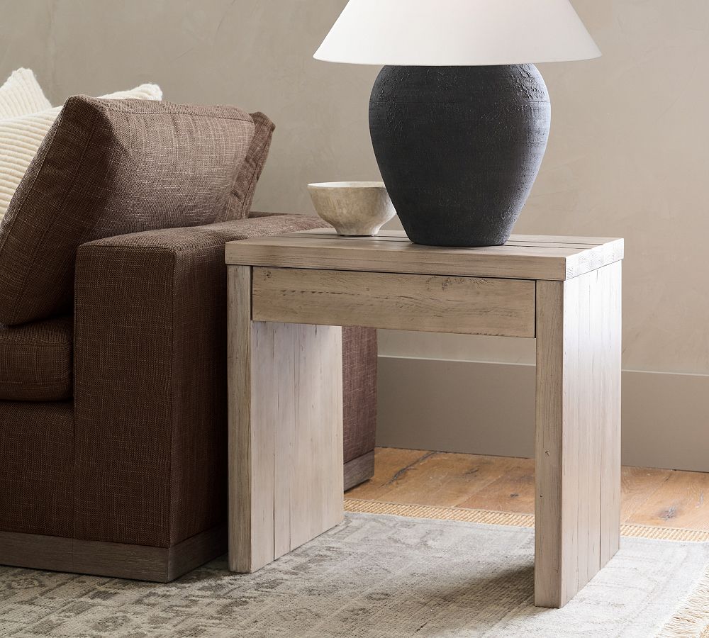 Pismo Reclaimed Wood Rectangular Side Table | Pottery Barn
