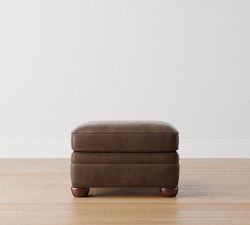 Chesterfield Leather Ottoman | Pottery Barn
