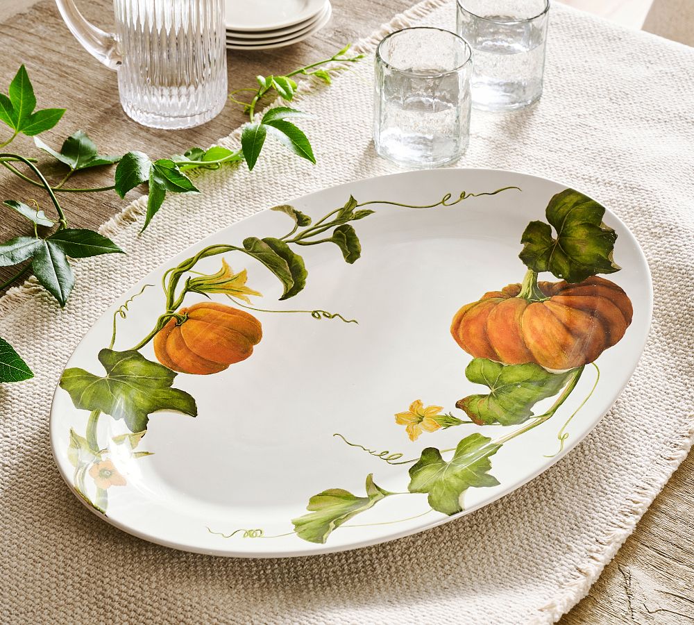 Rustic Pumpkin Serving Platter | Pottery Barn