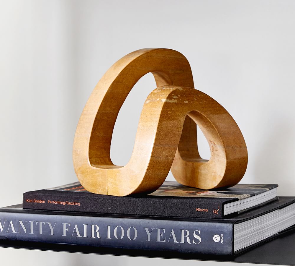 Gold Handcrafted Stone Sculpture | Pottery Barn