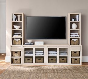 Cayman Entertainment Center with Glass Cabinets (108") | Pottery Barn