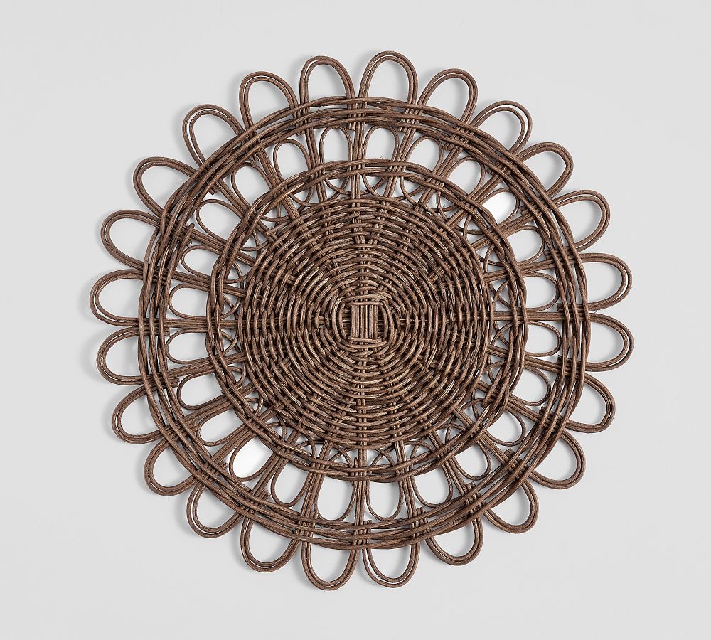 Wicker Weave Handwoven Rattan Charger Plate | Pottery Barn