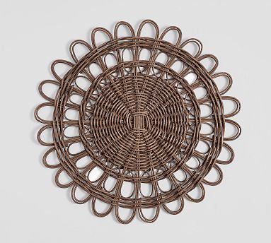 Wicker Weave Handwoven Rattan Charger Plate | Pottery Barn