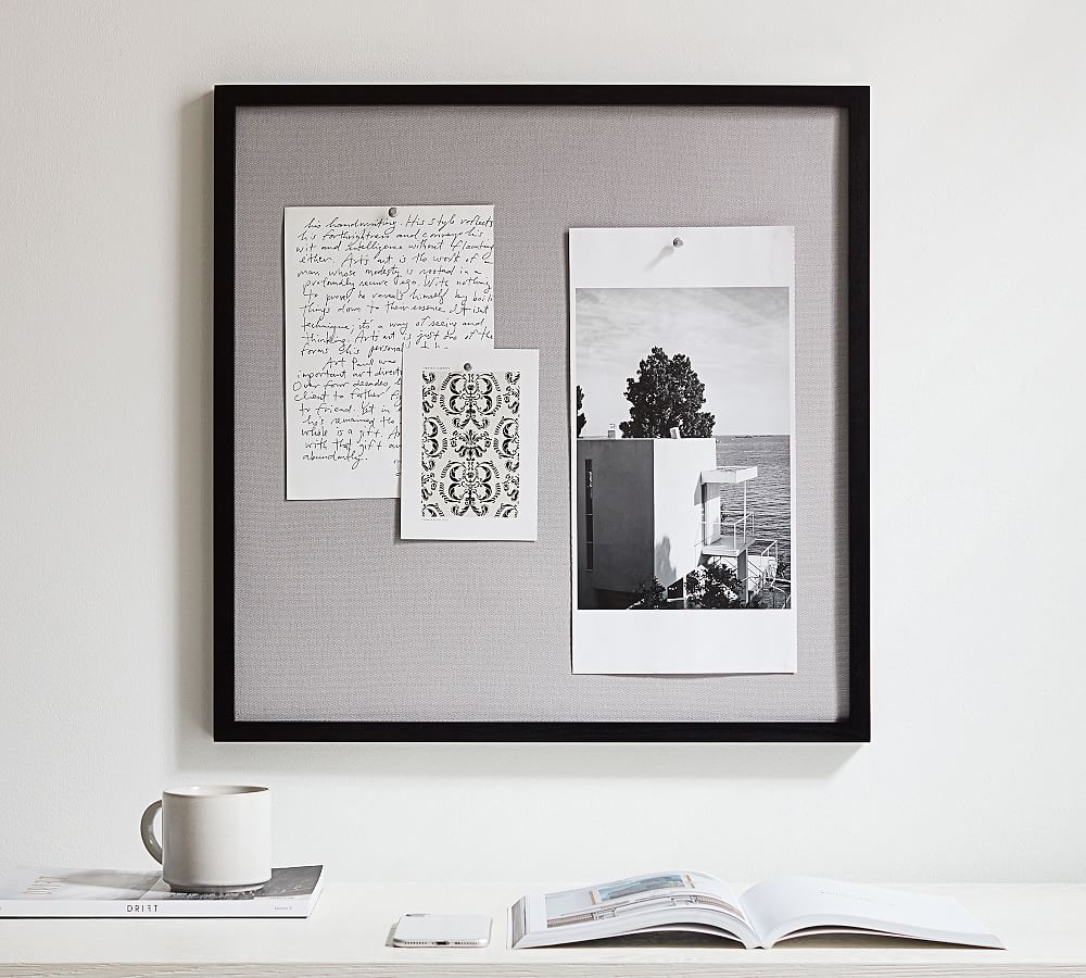 Wood Gallery Office Pinboard - Black | Pottery Barn