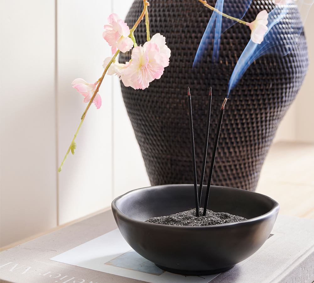 Black Ceramic Potpourri Bowl | Pottery Barn