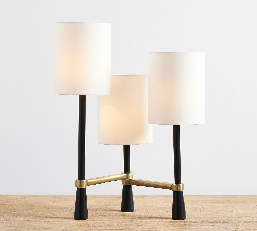 Leland Metal 3-Light Table Lamp (15") | Pottery Barn