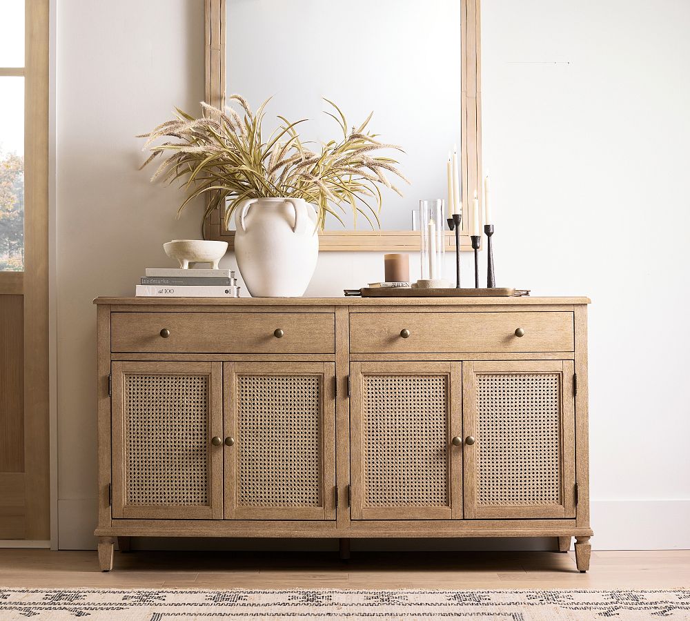 Sausalito Cane Buffet | Pottery Barn