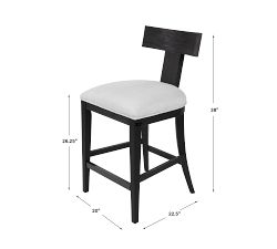 Eloise Upholstered Counter Stool | Pottery Barn