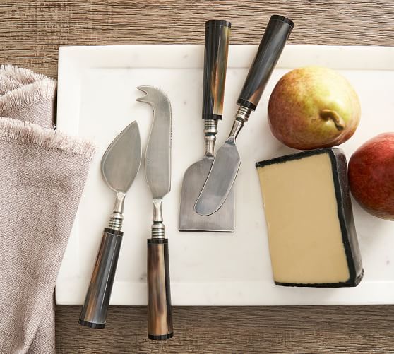 Handcrafted Horn Cheese Knives - Set of 4 | Pottery Barn