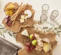 Handcrafted Teak Wood Cheese Board Pottery Barn