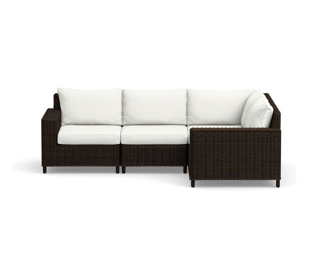 Torrey Square-Arm 4-Piece Sectional Slipcover Set | Pottery Barn