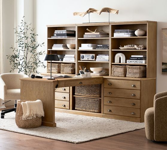 Printer's Large Peninsula Desk Suite | Pottery Barn