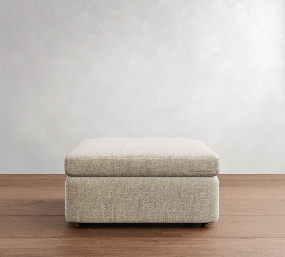 Dream Slim Arm Sectional Ottoman | Pottery Barn