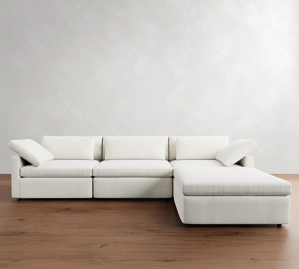 Dream Lounge Slim Arm Modular Chaise Sectional (132"–176") | Pottery Barn