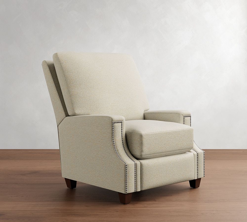 James Square Arm Upholstered Reclining Chair | Pottery Barn