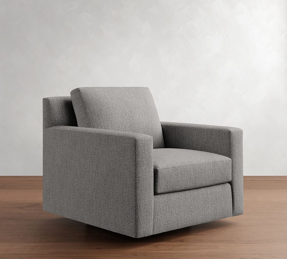 York Square Arm Swivel Chair | Pottery Barn