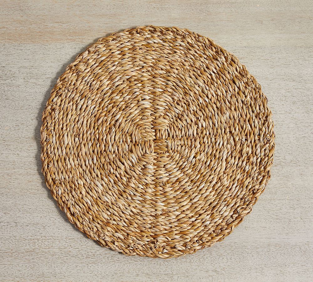 Isla Handwoven Seagrass Round Charger Plate | Pottery Barn
