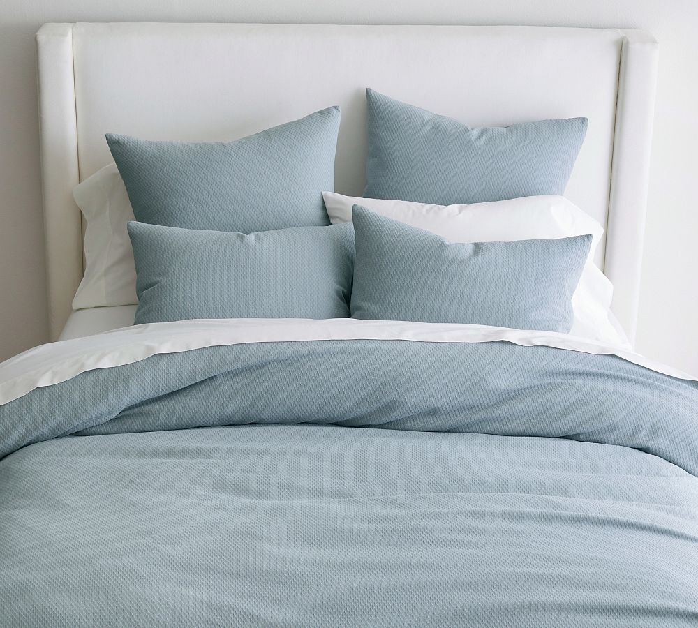 Wright Textured Organic Duvet Cover | Pottery Barn