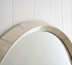 Nadia Bone 30" Round Wall Mirror | Pottery Barn
