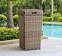 Jammie Outdoor Wicker Pool Trash Can | Pottery Barn