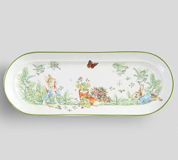 Peter Rabbit™ Garden Stoneware Cookie Platter | Pottery Barn