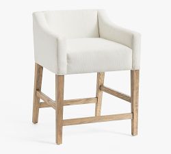 Classic Upholstered Slope Stool | Pottery Barn