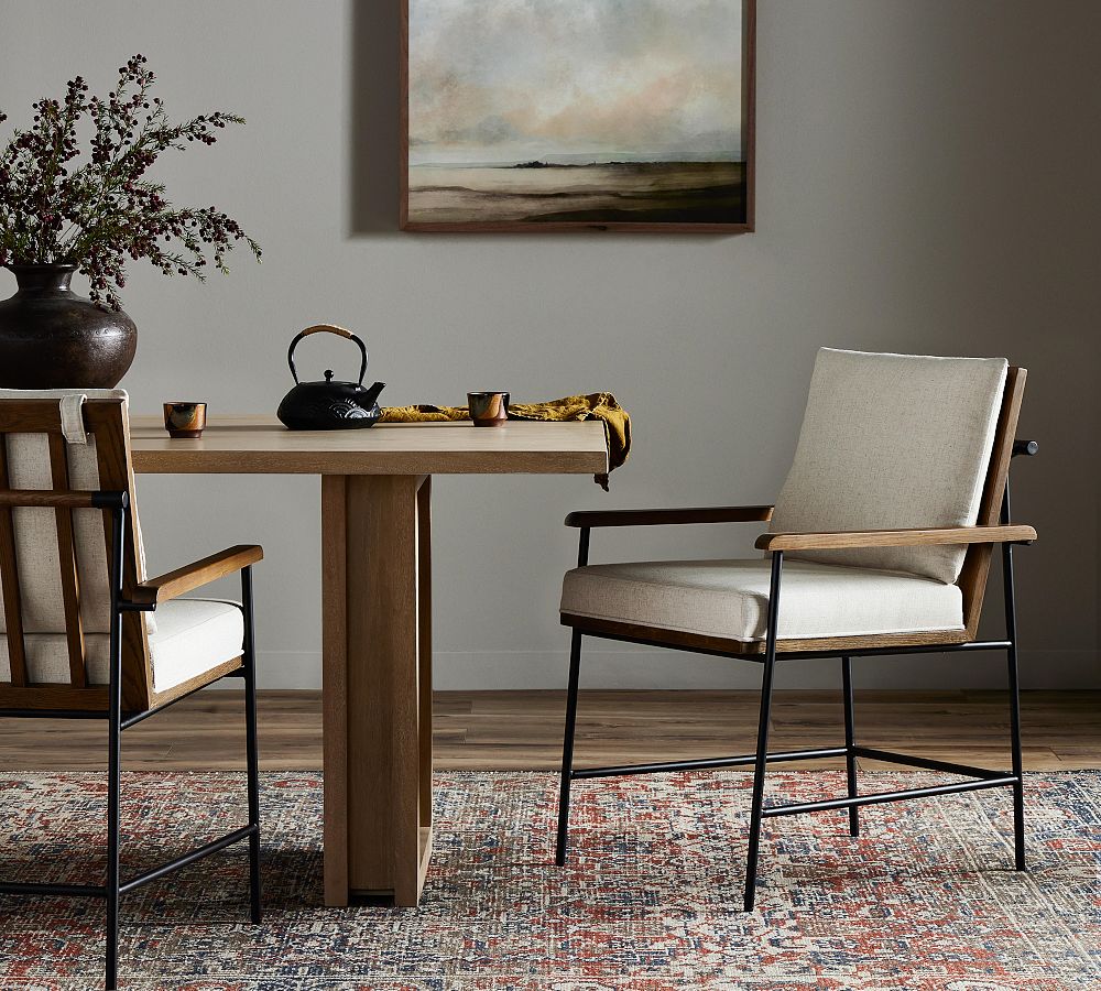 Carter Upholstered Dining Armchair | Pottery Barn