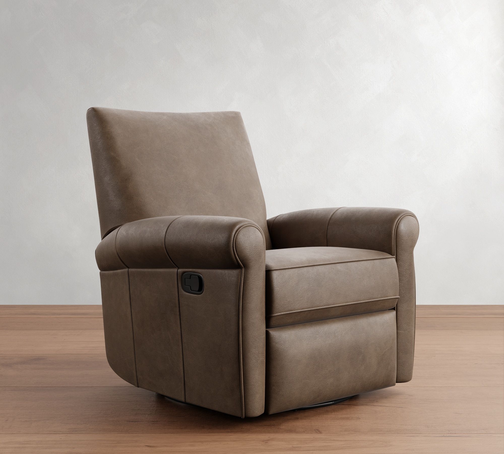 Pottery Barn Grayson Leather Swivel Recliner CoolSprings Galleria