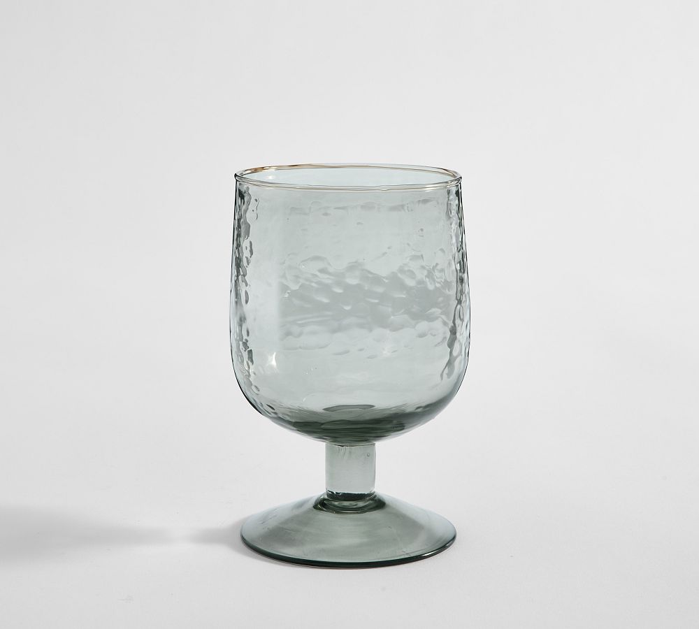 Hammered Handcrafted Glass Goblets | Pottery Barn