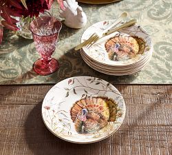 Bedford Harvest Turkey 12-Piece Stoneware Dinnerware Set | Pottery Barn
