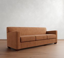 Ashby Leather Sofa (67"-89") | Pottery Barn
