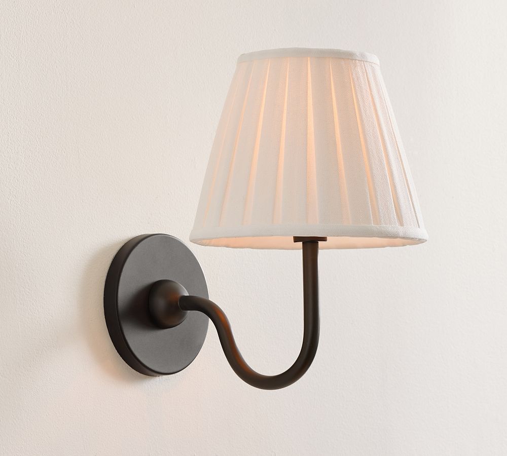 Baylor Pleated Shade Sconce (7") | Pottery Barn