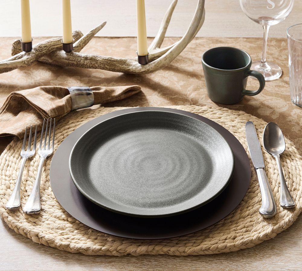 Larkin Reactive Glaze Stoneware Dinner Plates | Pottery Barn