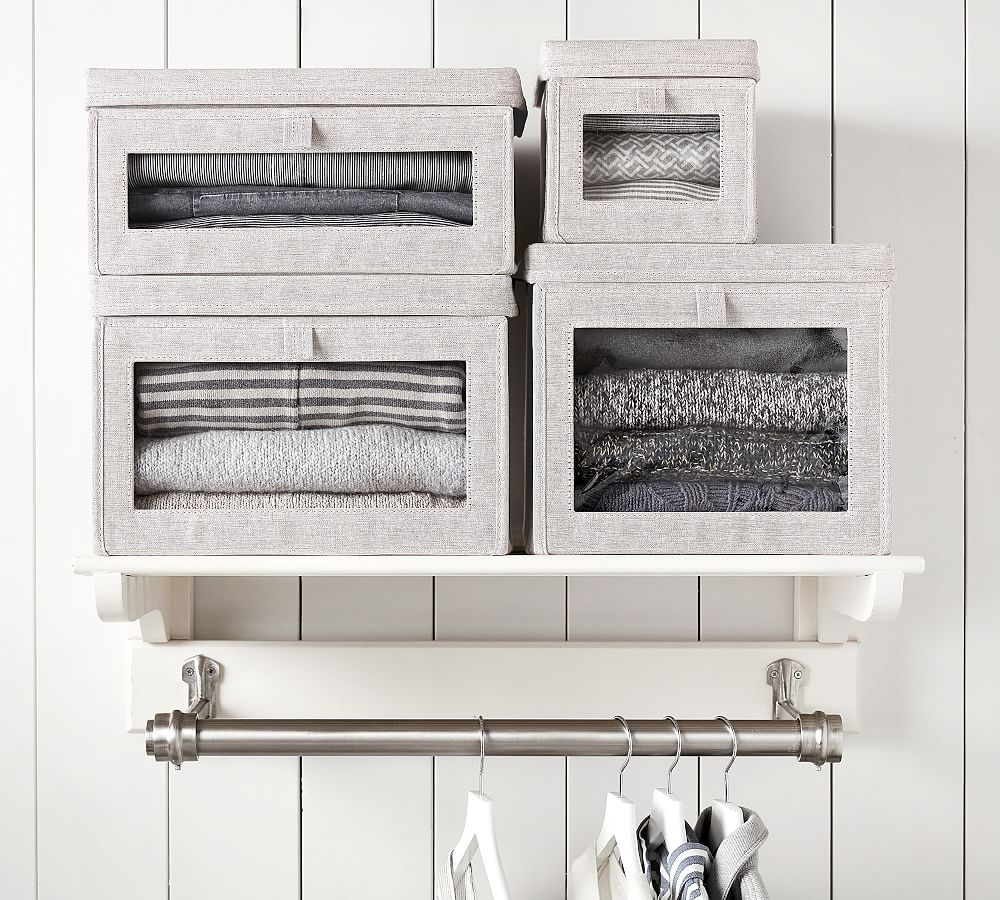 Drop Front Closet Bins | Pottery Barn