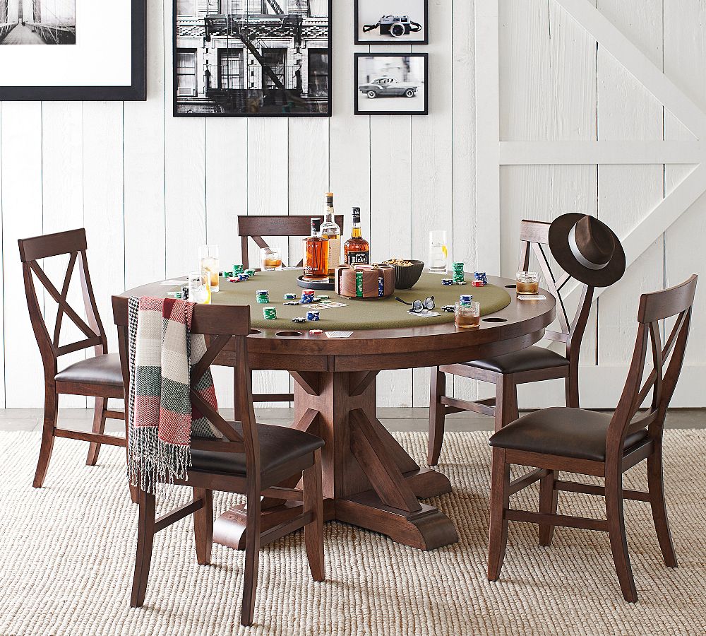 Benchwright Round Poker Table | Pottery Barn