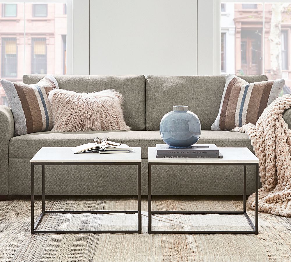 Delaney Square Marble Table (25") | Pottery Barn