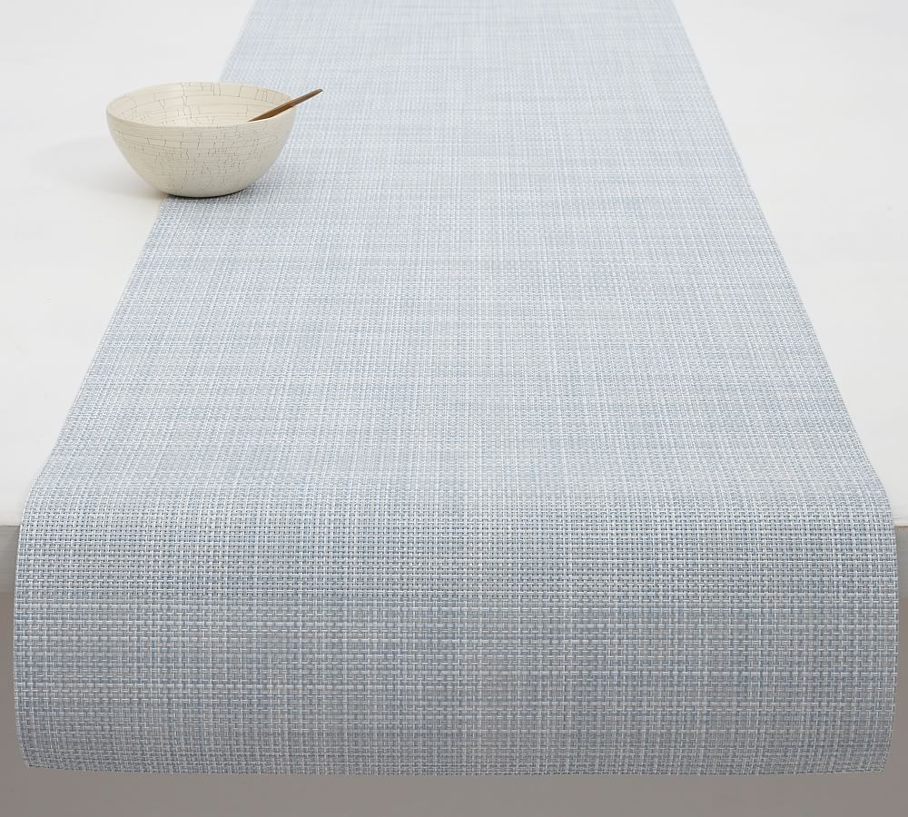 Chilewich Indoor/Outdoor Basketweave Easy-Clean Table Runner | Pottery Barn