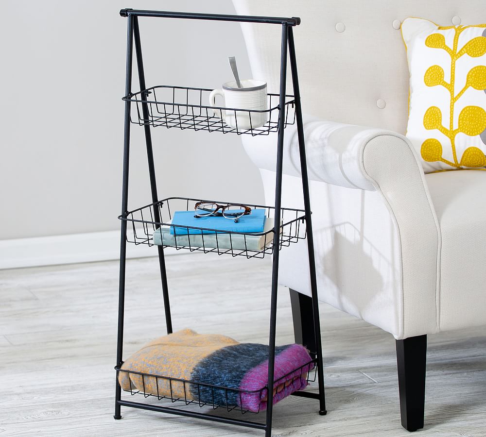 3-Tier A-Frame Wire Basket Shelf | Pottery Barn